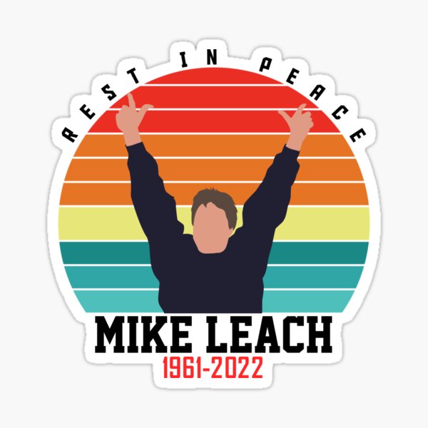 "MIKE LEACH RETRO DESIGN " Sticker for Sale by Zeus Artist | Redbubble