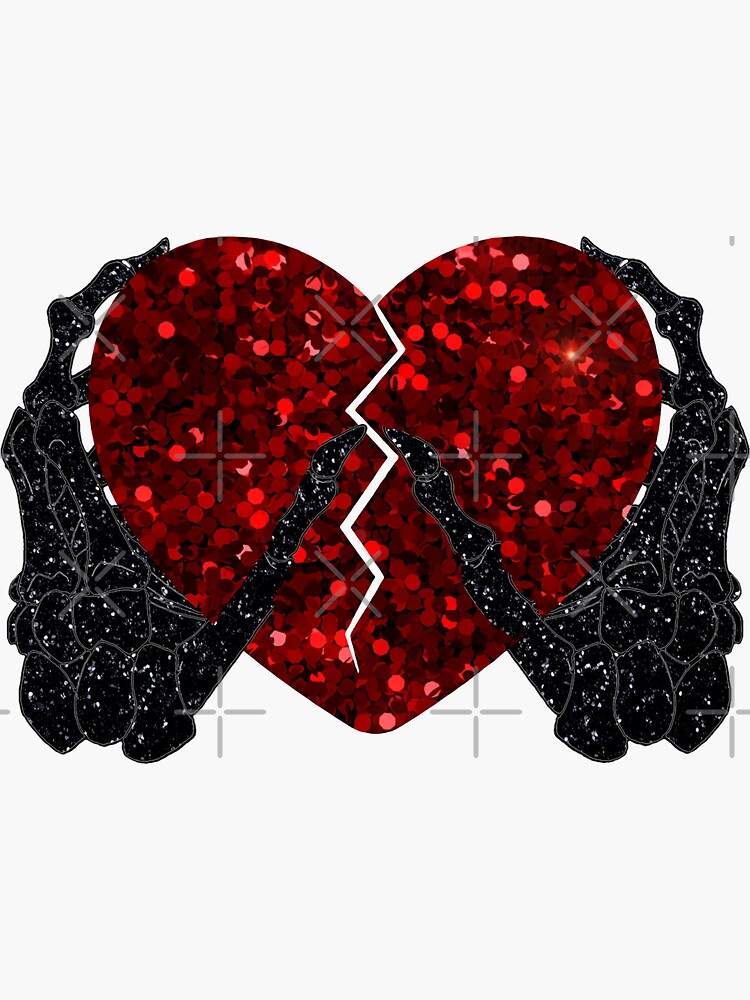 "Broken Heart Design" Sticker for Sale by fun-times-store | Redbubble