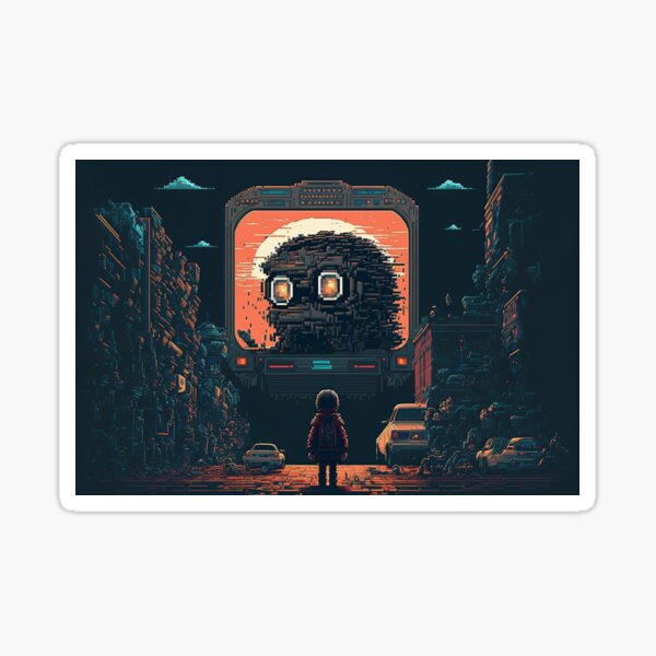 "Exploring the Art of Pixel Art" Sticker for Sale by kfir marco | Redbubble
