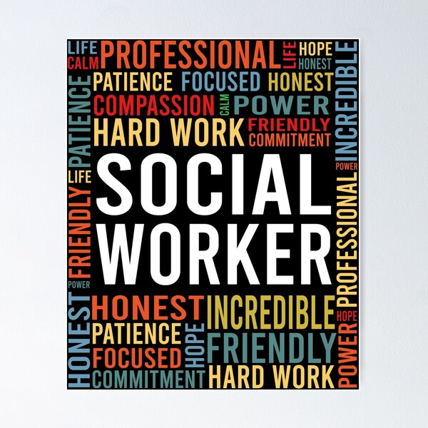 "Funny social worker saying: social worker words" Poster for Sale by ...