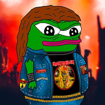 "Rare Heavy Metal Pepe" Sticker for Sale by Slav-Art | Redbubble