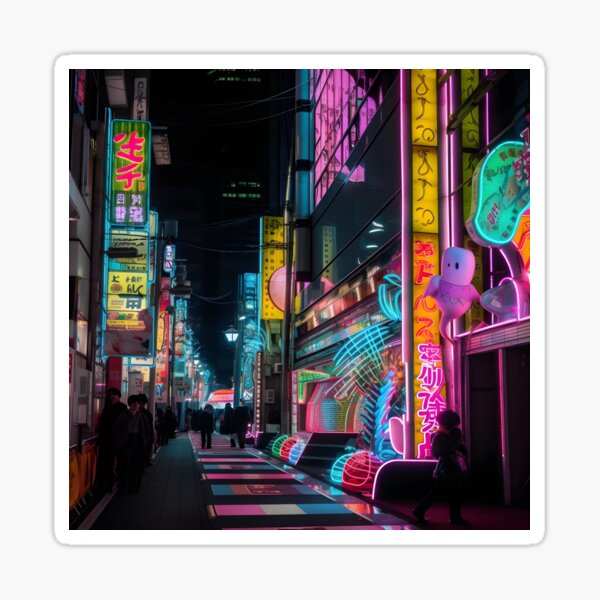 "Neonwunderland Tokio" Sticker von brucechow30 | Redbubble