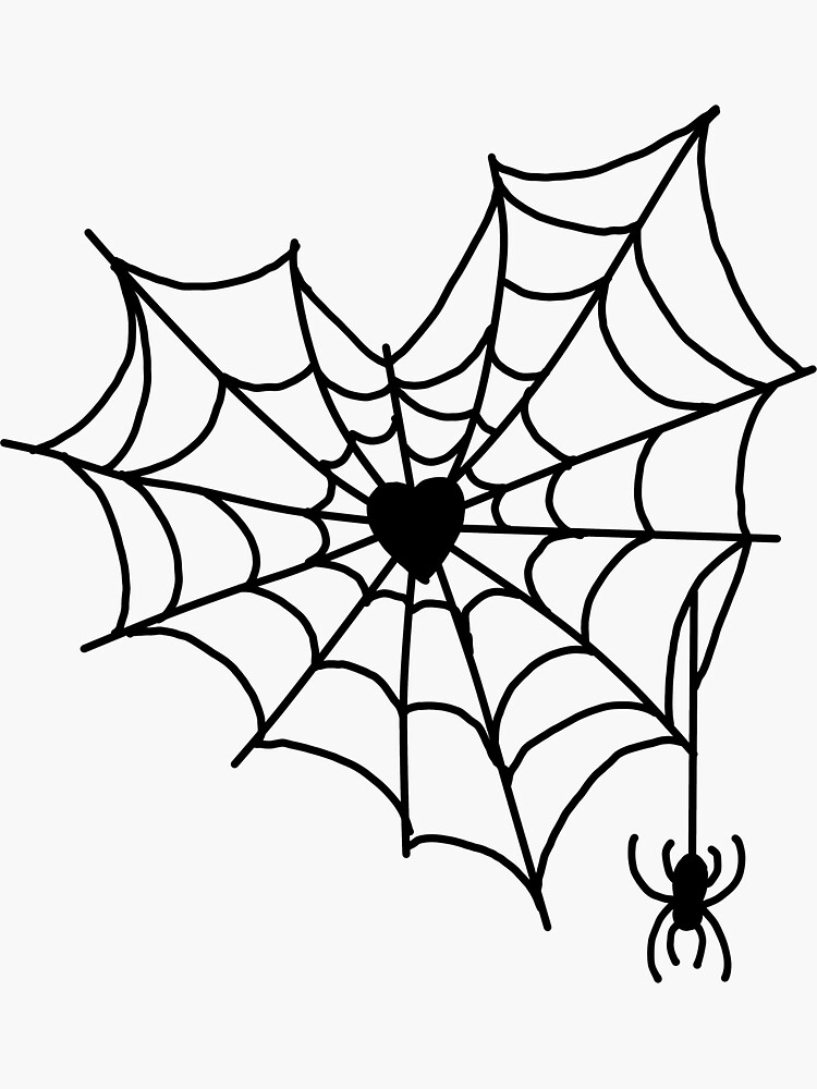 "Heart spiderweb" Sticker for Sale by AwkwardAlchemy | Redbubble