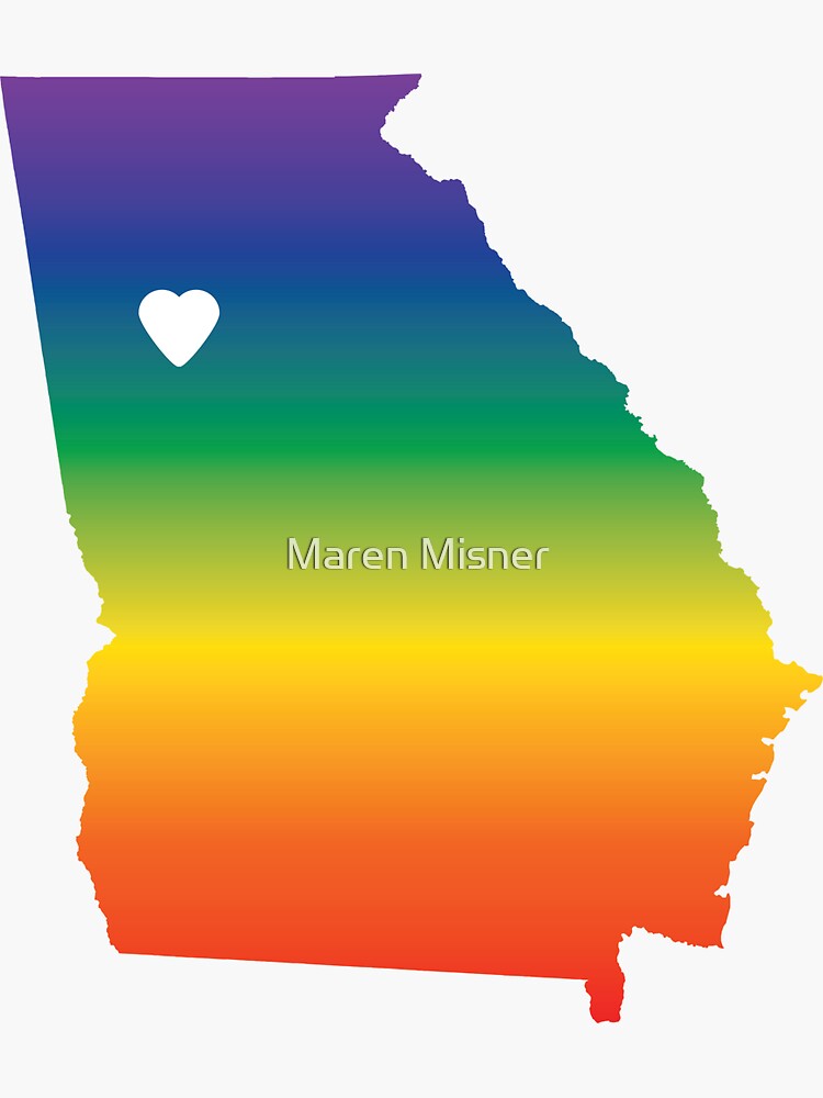 "Georgia Pride" Sticker for Sale by marenmisner | Redbubble