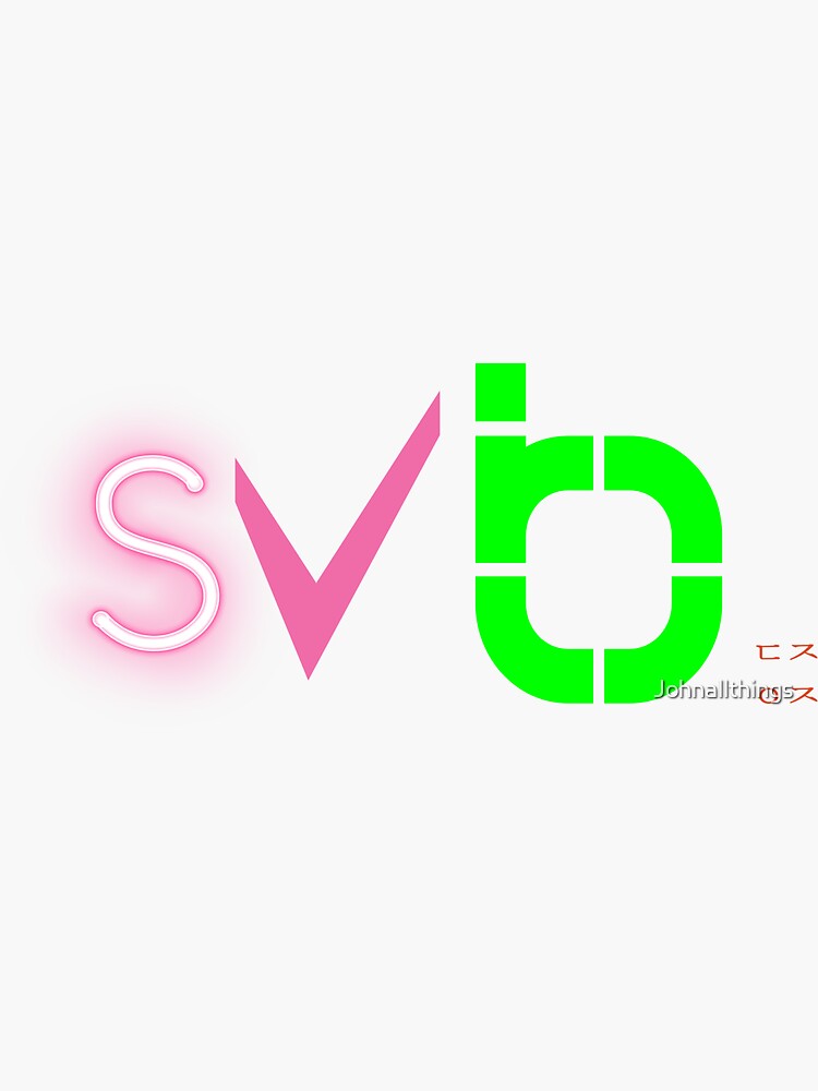 "Svb lettering" Sticker for Sale by Johnallthings | Redbubble