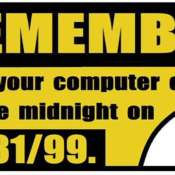 "Y2K Turn your comptuer off" Sticker for Sale by MGakowski | Redbubble