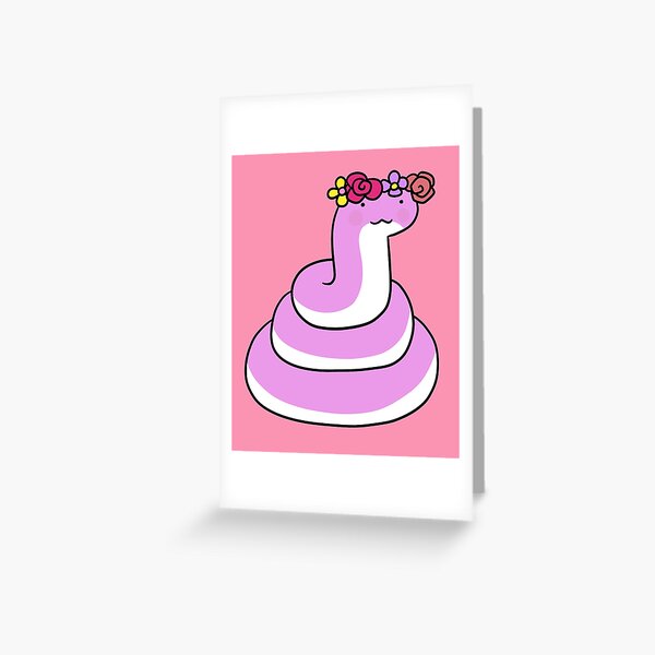 "Flower Crown Snake " Greeting Card by SaradaBoru | Redbubble
