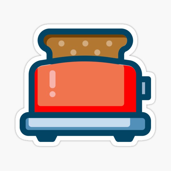 "Toaster" Sticker by Reethes | Redbubble