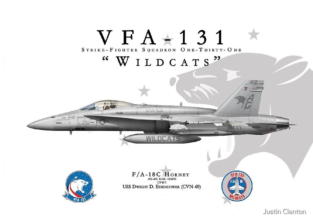 "VFA-131 Wildcats Squadron" by Justin Clanton | Redbubble