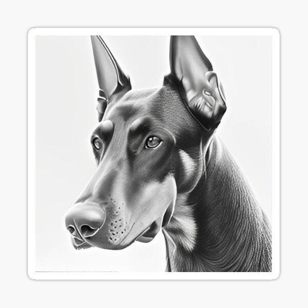 Colour Pencil Drawing Of Doberman Head | tunersread.com