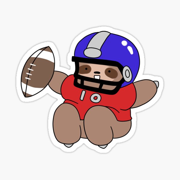 "Football Player Sloth" Sticker for Sale by SaradaBoru | Redbubble