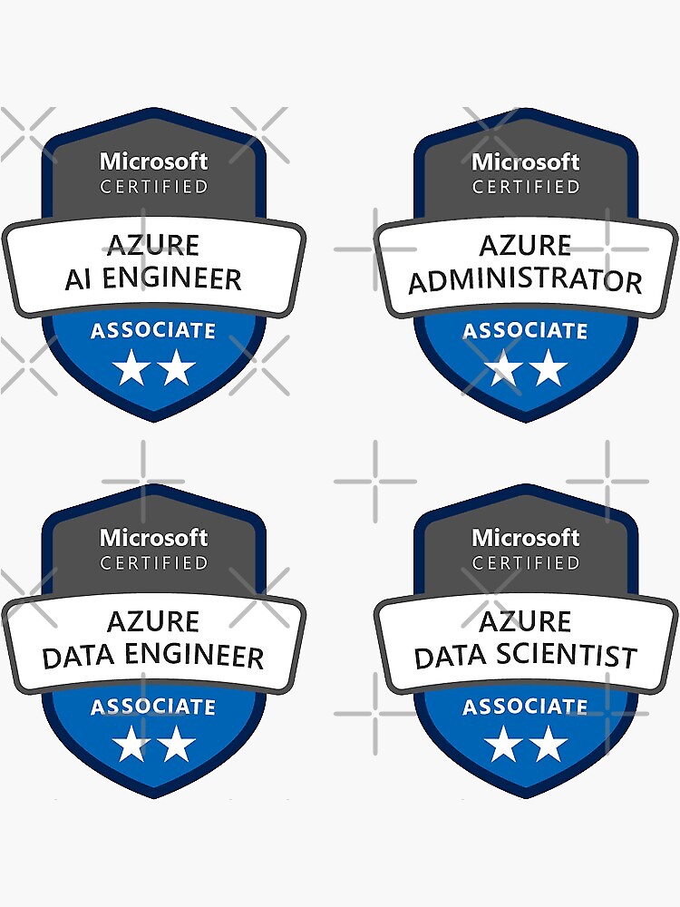 "Azure Certification Sheet Associates Data and AI R01" Sticker for Sale ...
