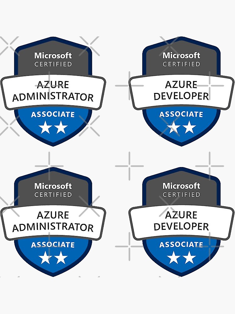 "Azure Certification Sheet Admin and Dev Associates R01" Sticker for ...