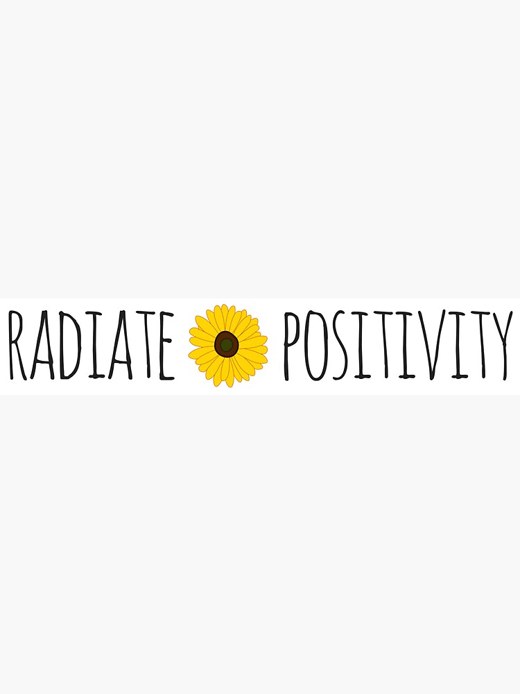 "Radiate Positivity Sunflower" Sticker for Sale by KatieBelmont | Redbubble