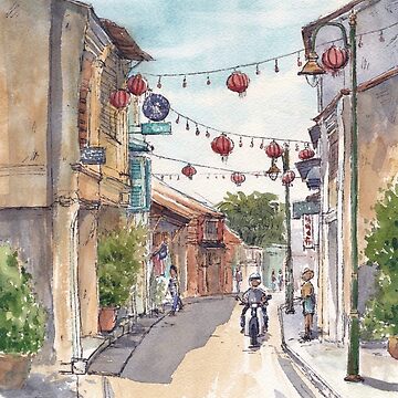 "Armenian street, Penang" Sticker for Sale by Jollerwonk | Redbubble