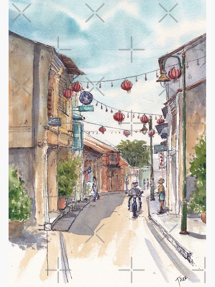 "Armenian street, Penang" Sticker for Sale by Jollerwonk | Redbubble