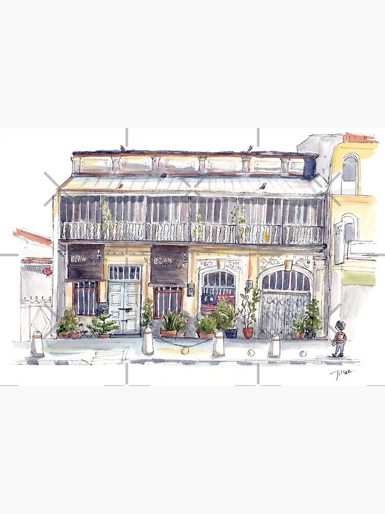"Bean sprout Cafe in Penang " Sticker for Sale by Jillian Lee | Redbubble