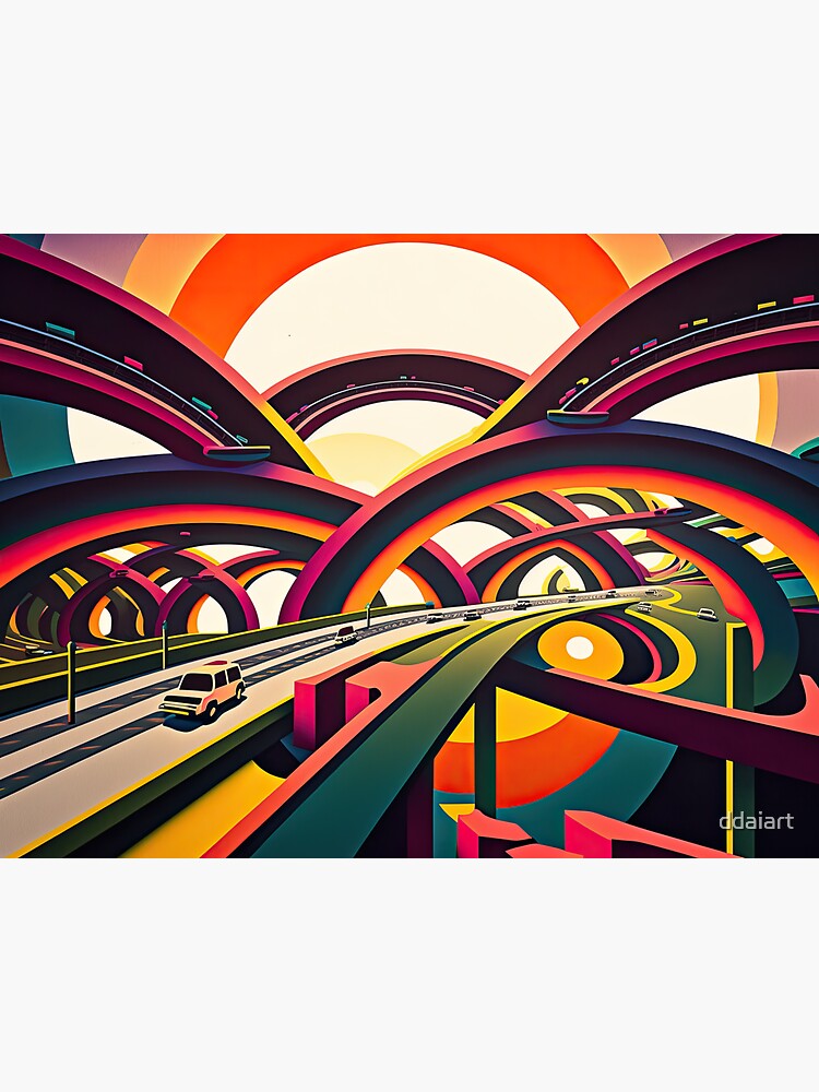 "Highway Interchanges — 07" Sticker for Sale by ddaiart | Redbubble