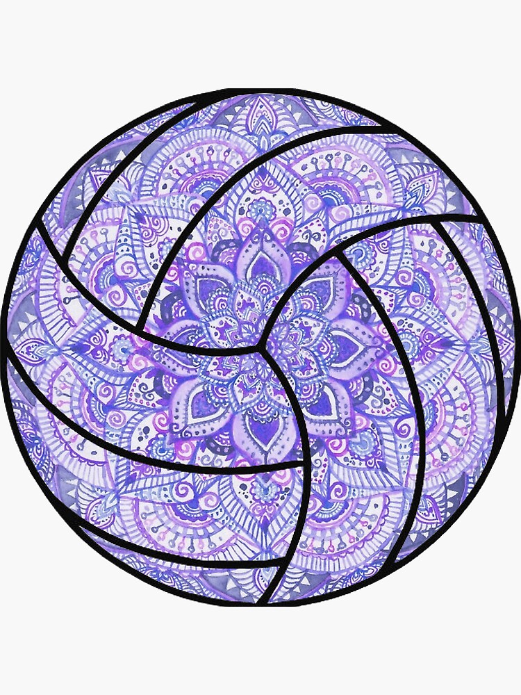 "Purple Volleyball" Sticker for Sale by KatieBelmont | Redbubble