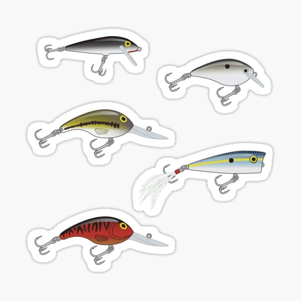 "Fishing Lure Sticker Pack vol 01" Sticker for Sale by BlueSkyTheory ...