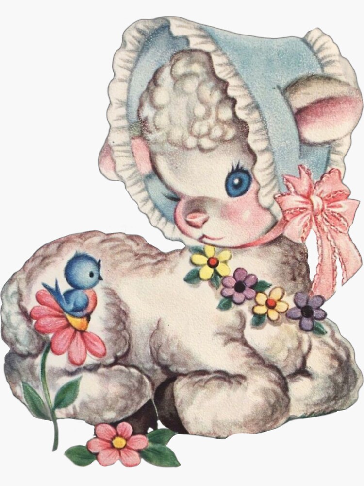 "Coquette Vintage Sheep " Sticker for Sale by Pixiedrop | Redbubble
