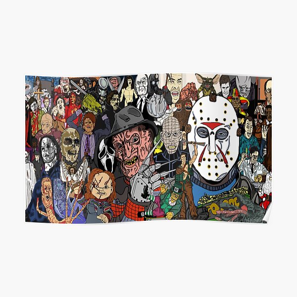 Horror Movies Collage Posters | Redbubble