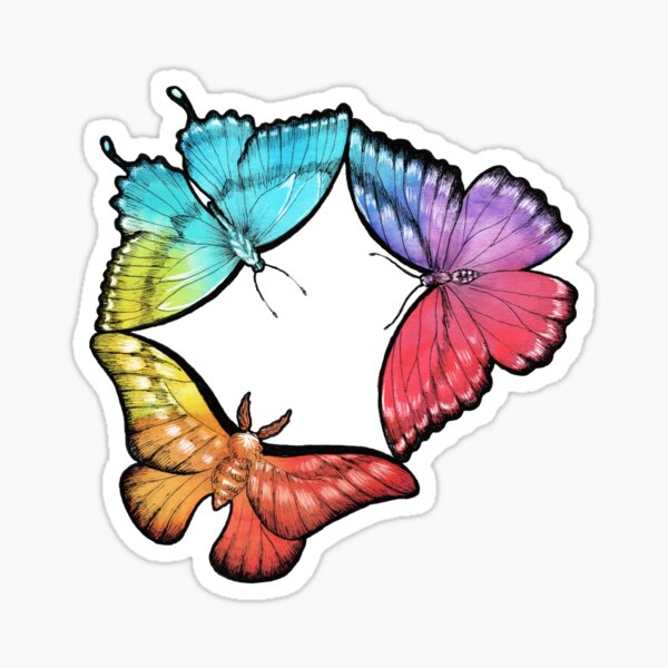 "Pride butterflies" Sticker for Sale by Hasel-Anne | Redbubble