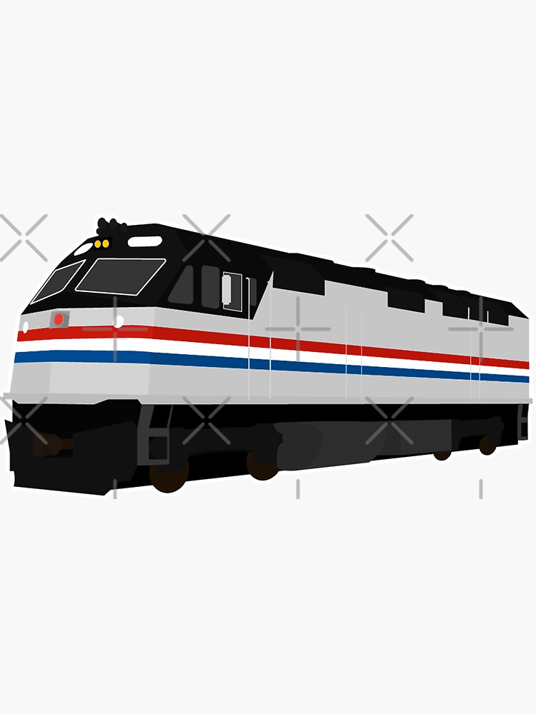 "Red, White, & Blue F69PHAC" Sticker for Sale by AmtrakGuy365 | Redbubble