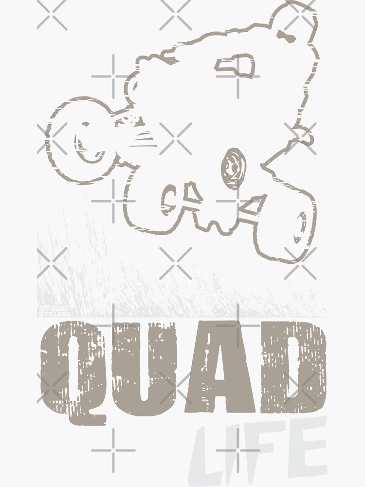 Quad Life Sticker Yamaha YFZ450R ATV Fender Warning Tags Stickers