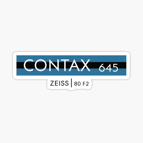 "Film Photography Contax 645 Zeiss Lens 80mm" Sticker for Sale by ...