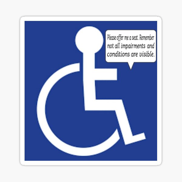 "Hidden disability / disabilities" Sticker for Sale by Galicia | Redbubble