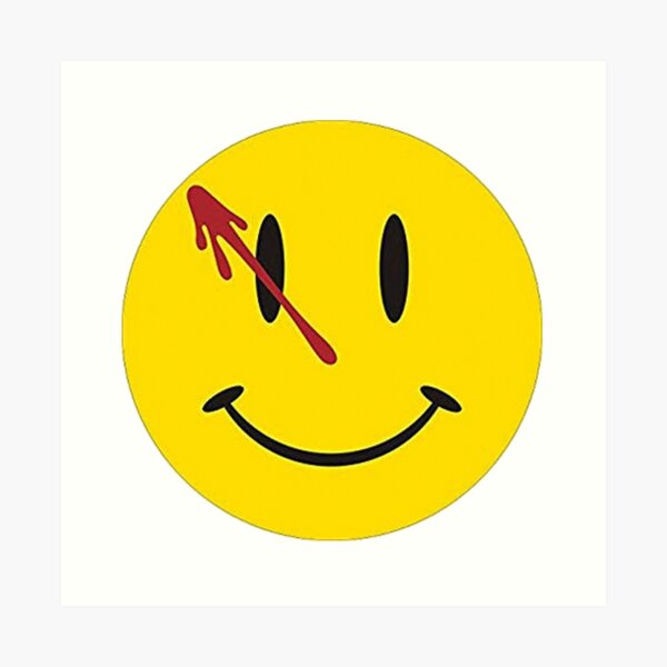 "Alan Moore Watchmen Comic Smiley Face" Art Print for Sale by ...