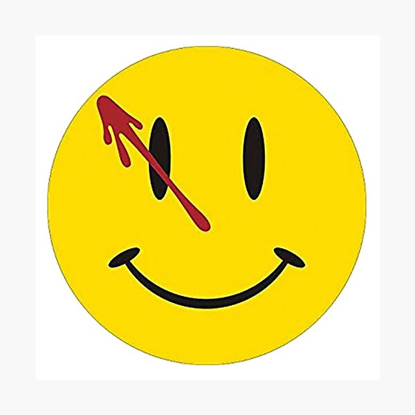 "Alan Moore Watchmen Comic Smiley Face" Photographic Print by ...