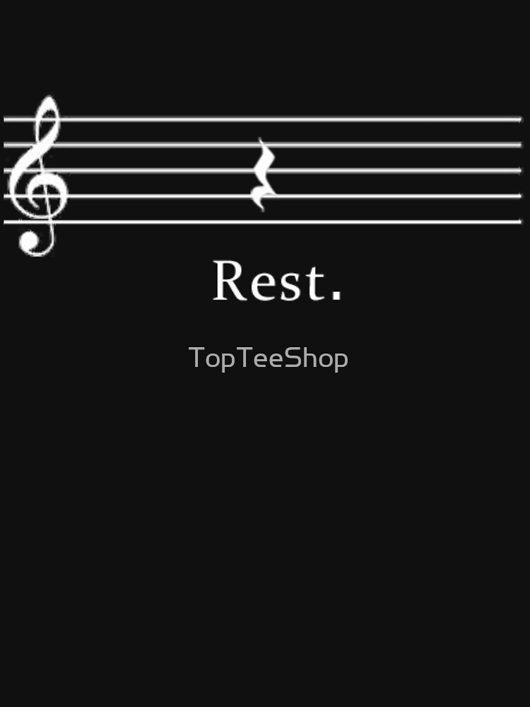 "Funny Music Notes T-Shirt Quarter Rest & Fermata Sol Key" T-shirt by ...