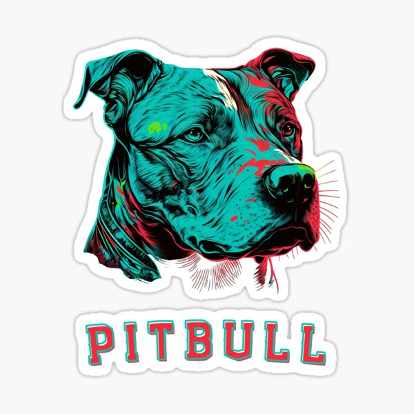 "Pitbull" Sticker for Sale by Urbanksy | Redbubble