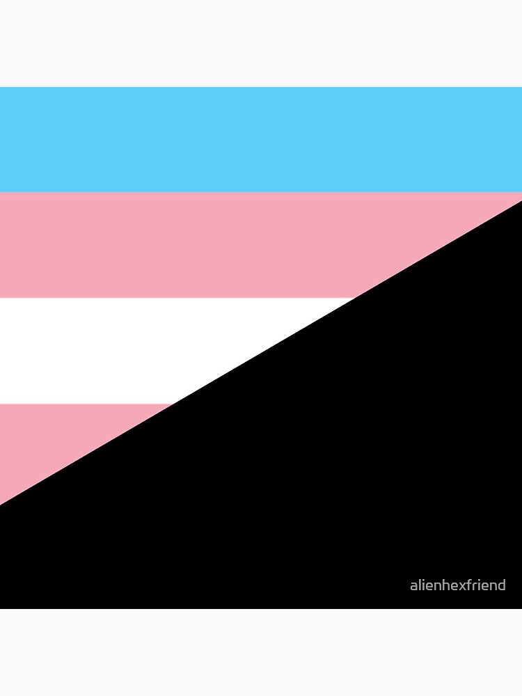 "trans anarchy flag simple " Pin for Sale by alienhexfriend | Redbubble