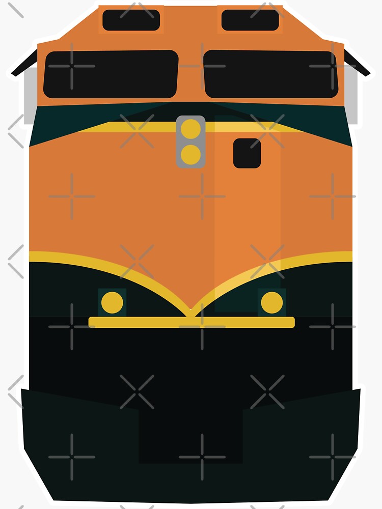 "Orange & Green C44-9W" Sticker for Sale by AmtrakGuy365 | Redbubble