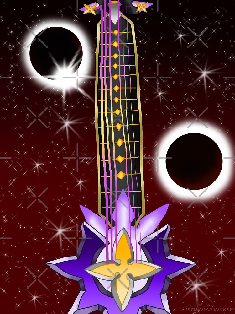"Fusion Keyblade Guitar #129 - Total Eclipse & Saix's Claymore" Sticker for Sale by ...