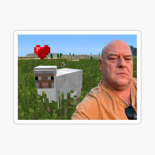 "hank Minecraft sheep selfie " Sticker for Sale by SaraStivie | Redbubble