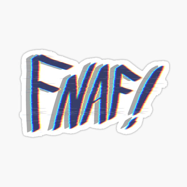 "FNAF Logo design" Sticker for Sale by Drakken-blue | Redbubble