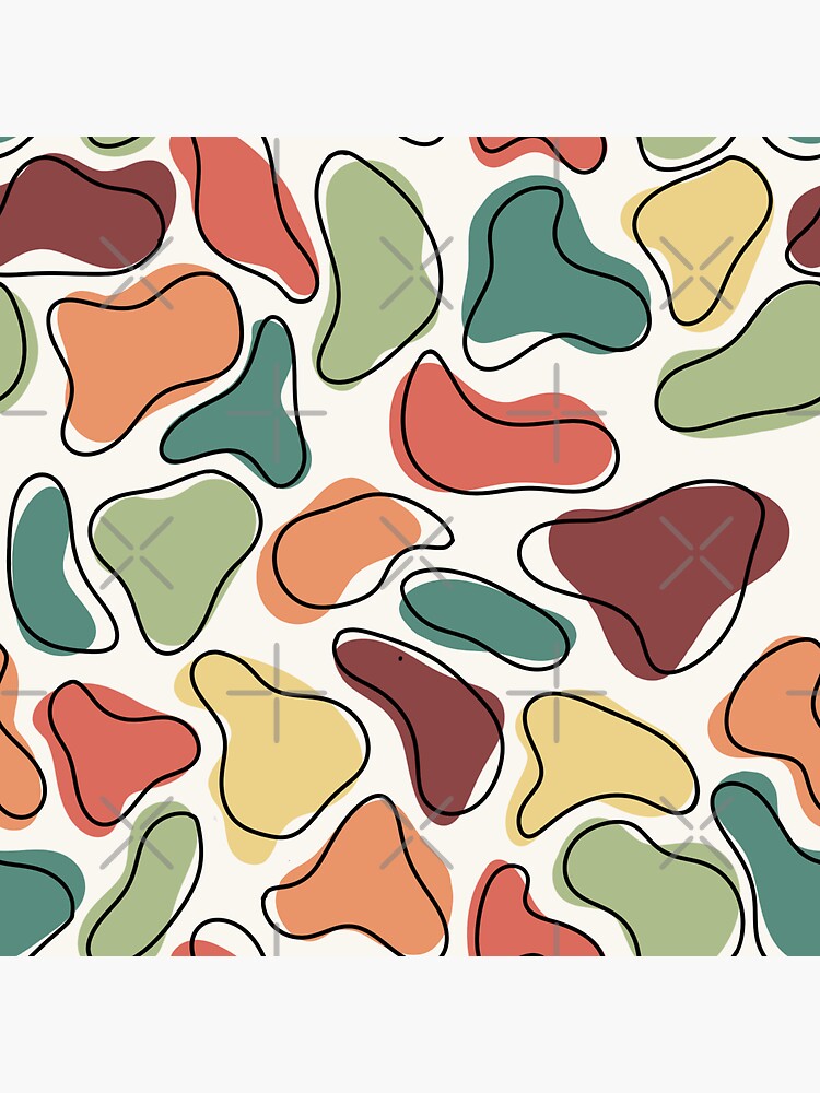 "minimalist blobs" Sticker for Sale by evathearts | Redbubble