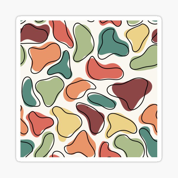 "minimalist blobs" Sticker for Sale by evathearts | Redbubble