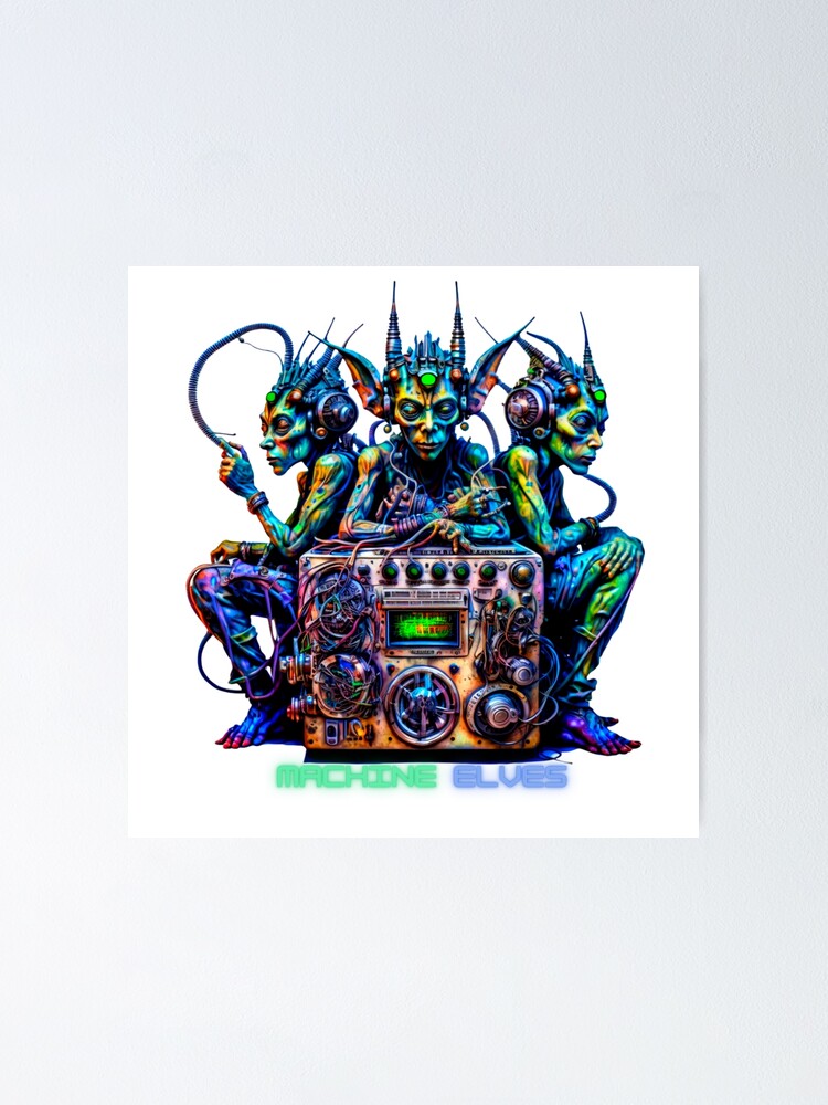 "Colorful and Bright Machine Elves Trippy Hippie Design " Poster for ...