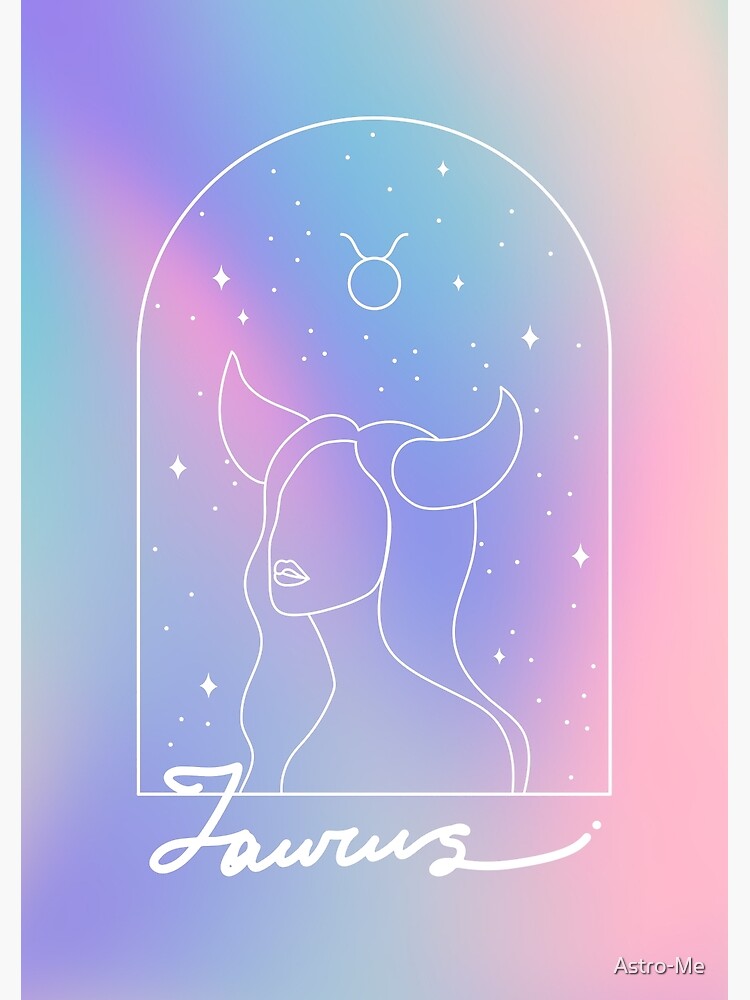 Taurus Star Sign - Holographic Zodiac Premium Matte Vertical Poster ...