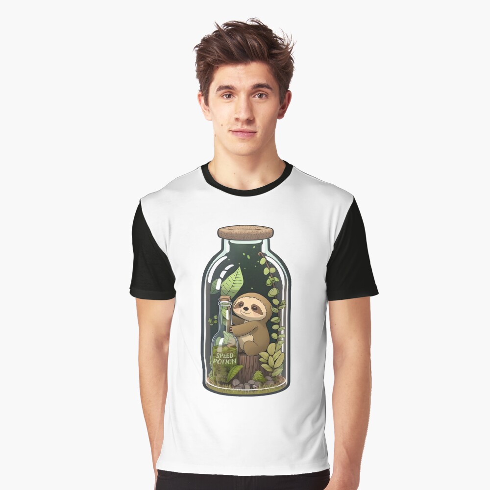 "Sloth in a Jar Enjoying Speed Potion" Sticker for Sale by PawsInAJar ...