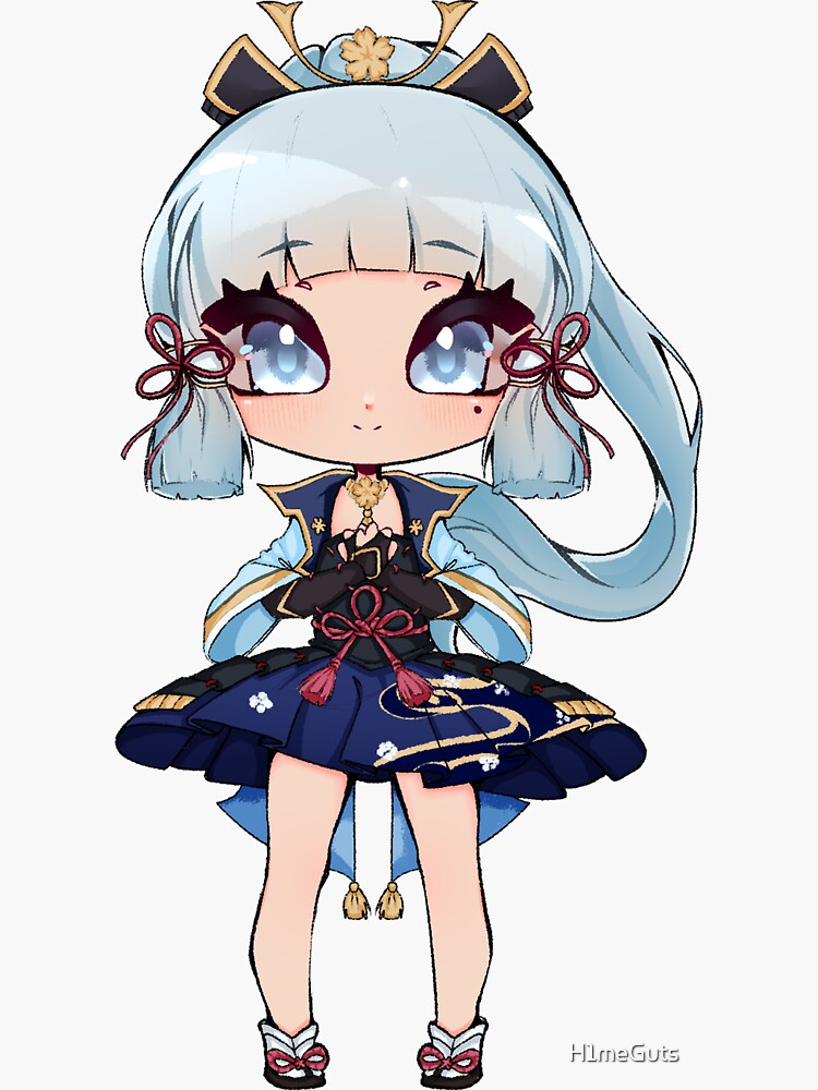 "Genshin Impact Kamisato Ayaka Chibi Sticker" Sticker for Sale by ...