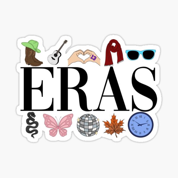 "ERAS" Sticker for Sale by shelby jo | Redbubble