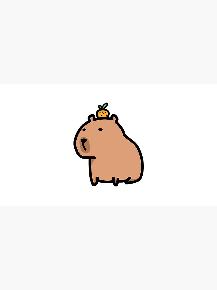 "Cute capybara, kawaii capybara, derpy capybara, relaxed capybara, gift ...