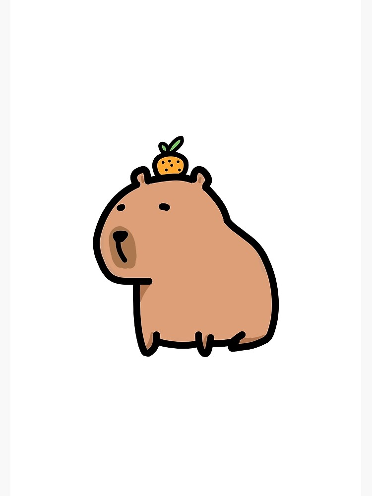 "Cute capybara, kawaii capybara, derpy capybara, relaxed capybara, gift for capybara lovers ...