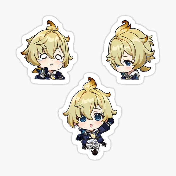 "Mika Genshin Impact Chibi Stickers Set" Sticker for Sale by dudu ...
